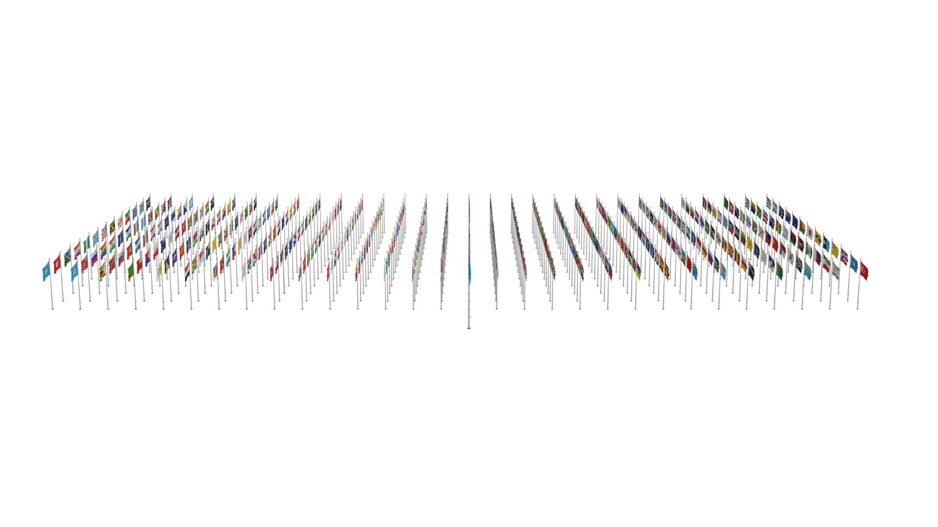 3D Pole Flag World Collection Model - TurboSquid 2368636