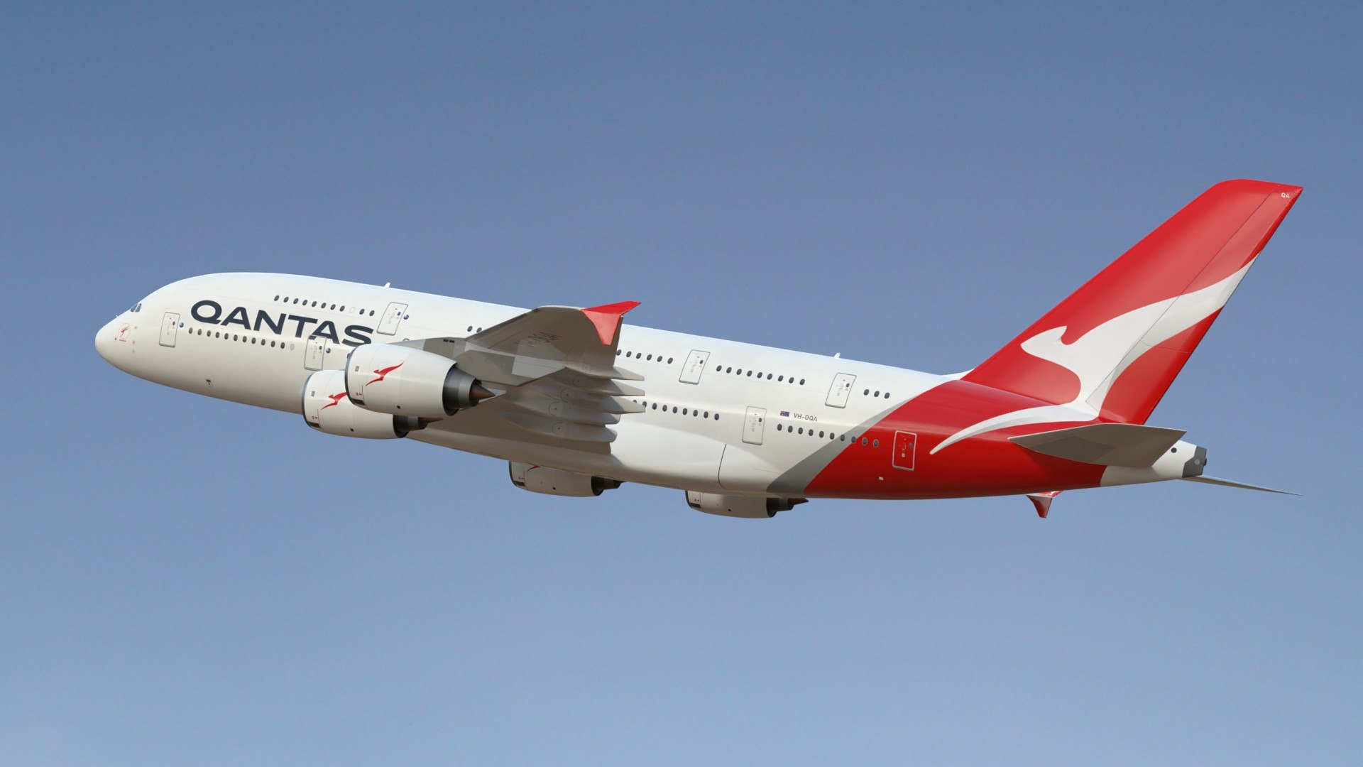 3D Qantas Airbus A380 SC Model - TurboSquid 2358636