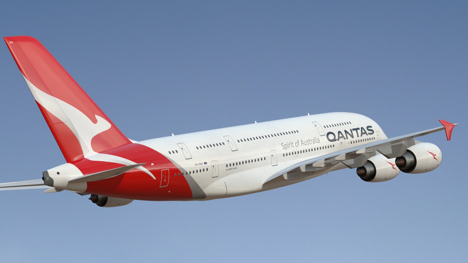 3D Qantas Airbus A380 SC Model - TurboSquid 2358636