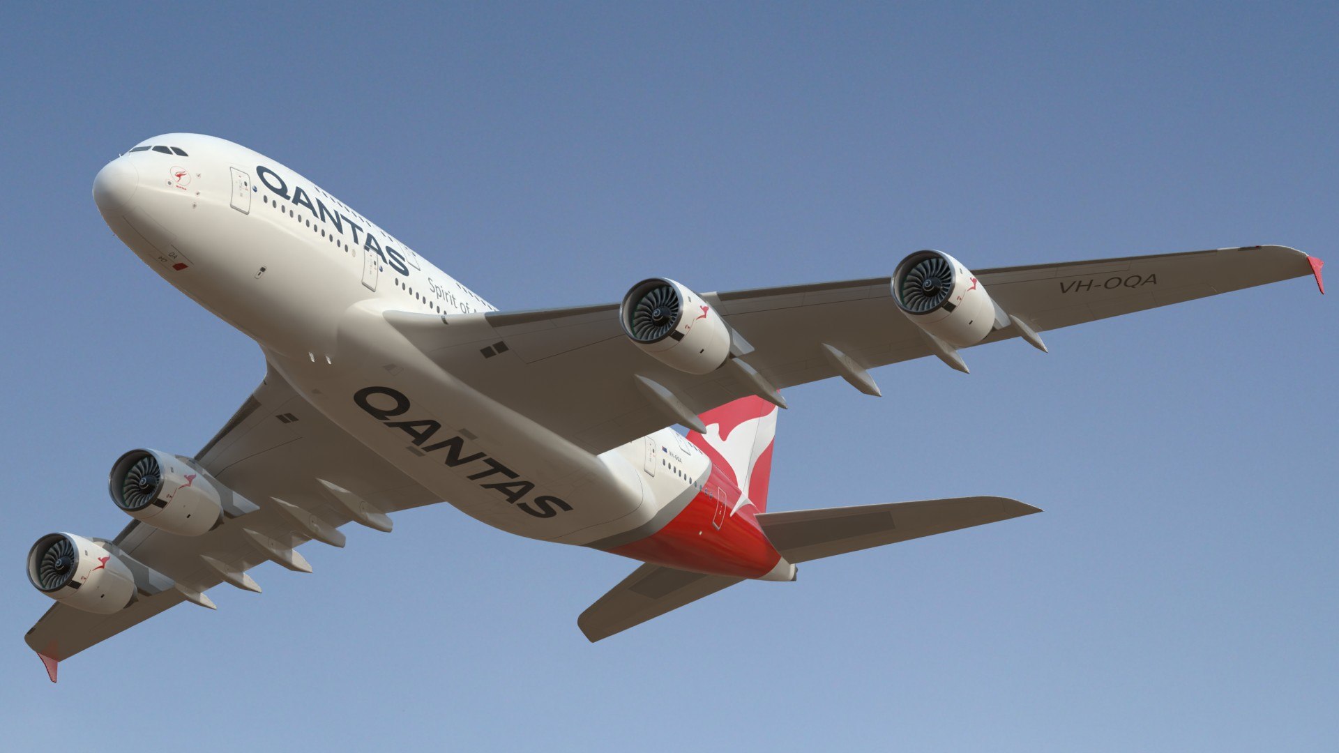 3D Qantas Airbus A380 SC Model - TurboSquid 2358636