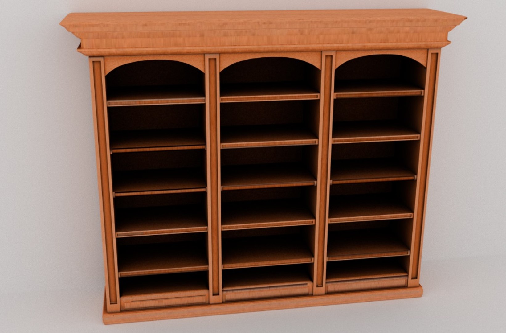 3D Affordable Fancy Wooden Bookshelf - TurboSquid 1349353