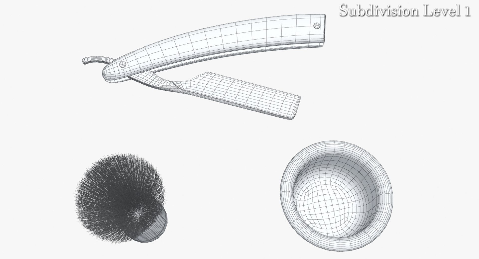 3D straight razor set model | 1148740 | TurboSquid