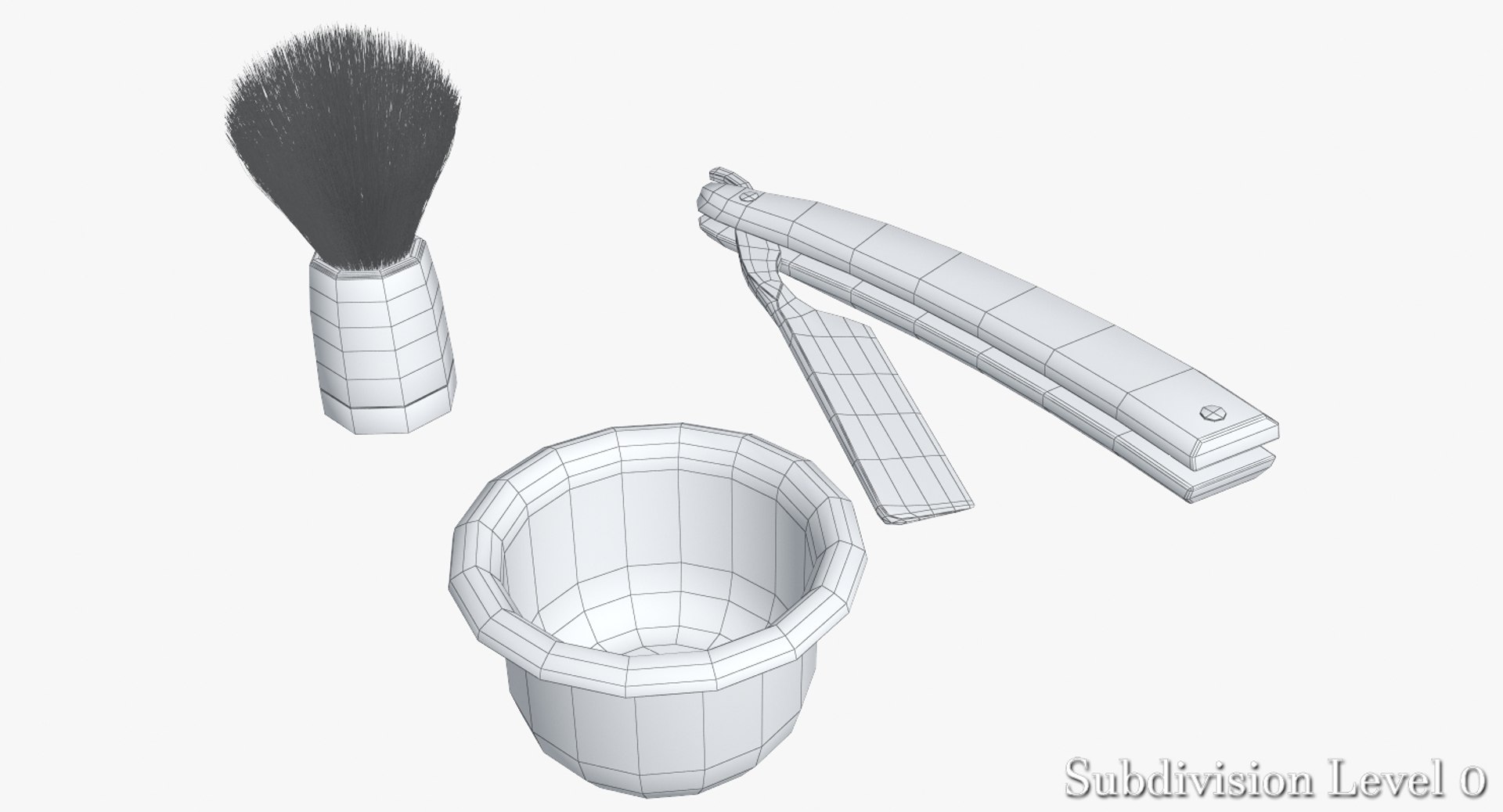 3D straight razor set model | 1148740 | TurboSquid