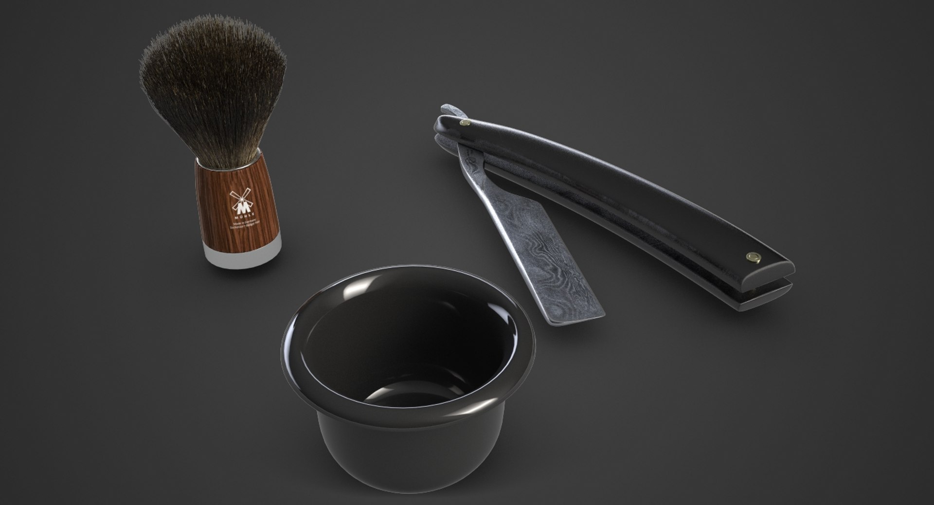 3D Straight Razor Set Model | 1148740 | TurboSquid