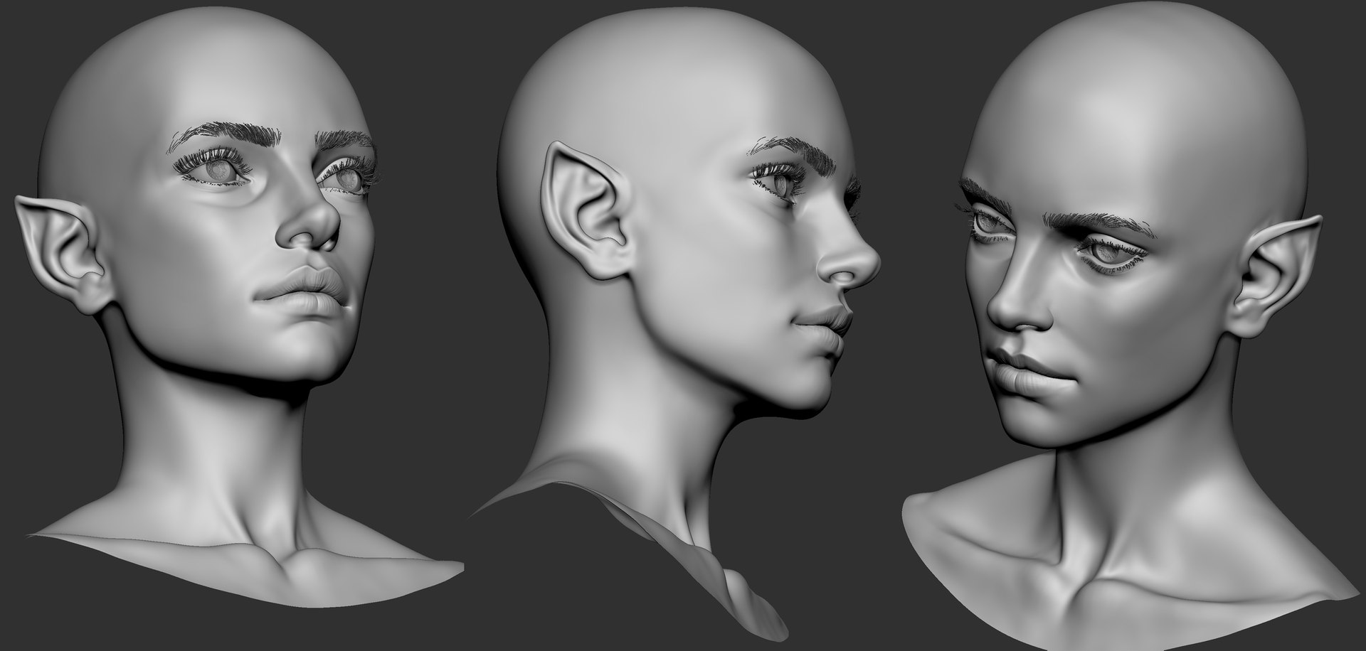 3D Female Head Basemesh - TurboSquid 2174929
