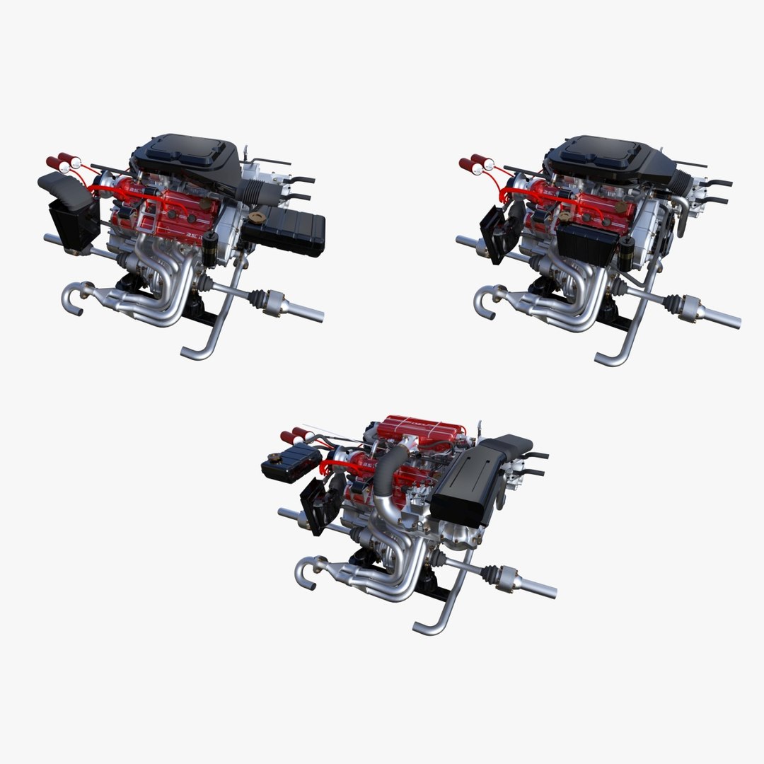 Italian V8 Engine and Internals Pack model - TurboSquid 1867122