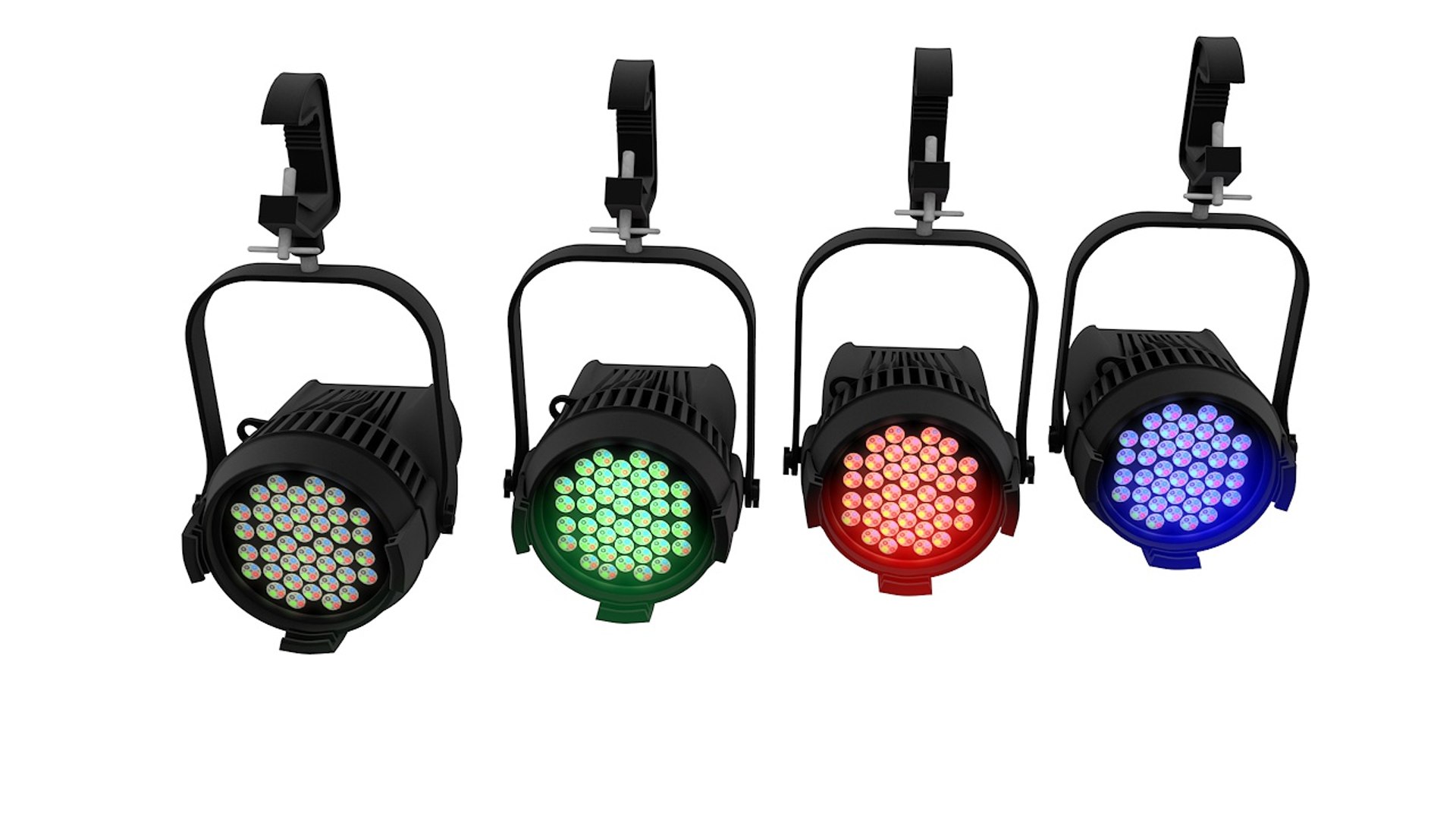 3d D4 Led Par Model