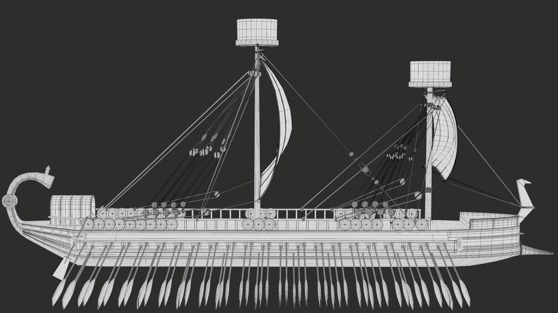 3D pbr trireme model - TurboSquid 1699508