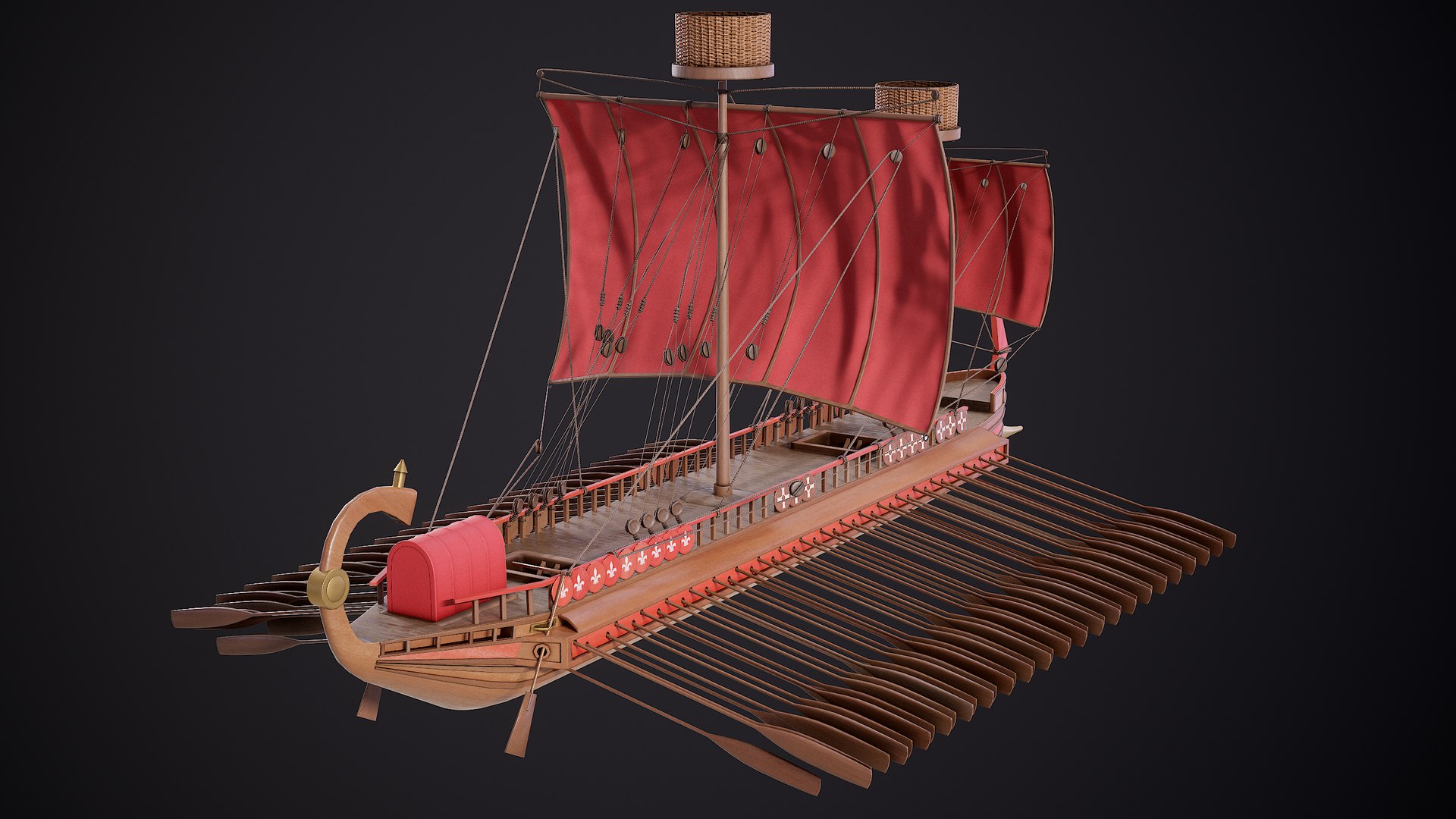 3D pbr trireme model - TurboSquid 1699508