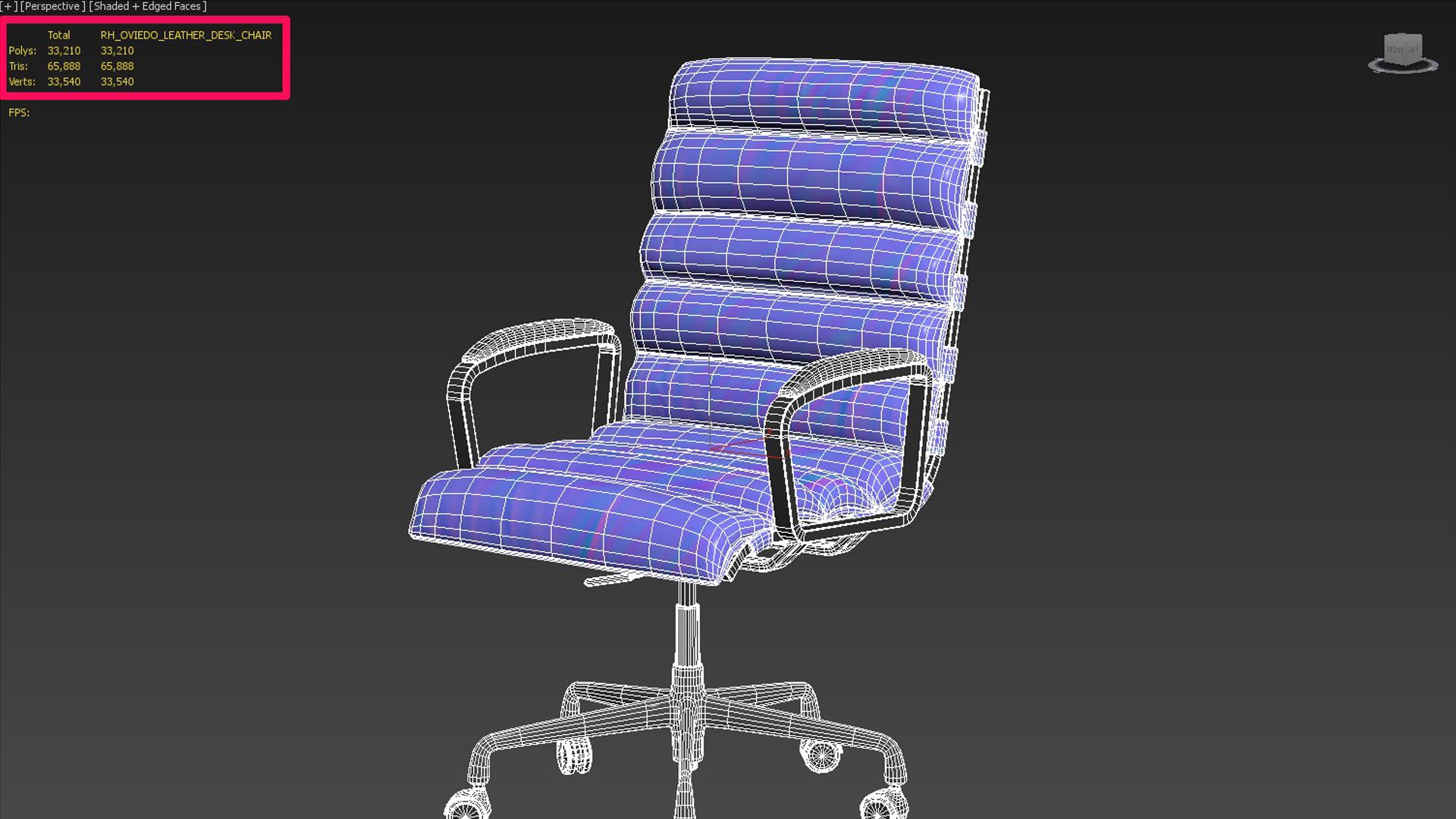 3D RH OVIEDO LEATHER DESK CHAIR - TurboSquid 2089673