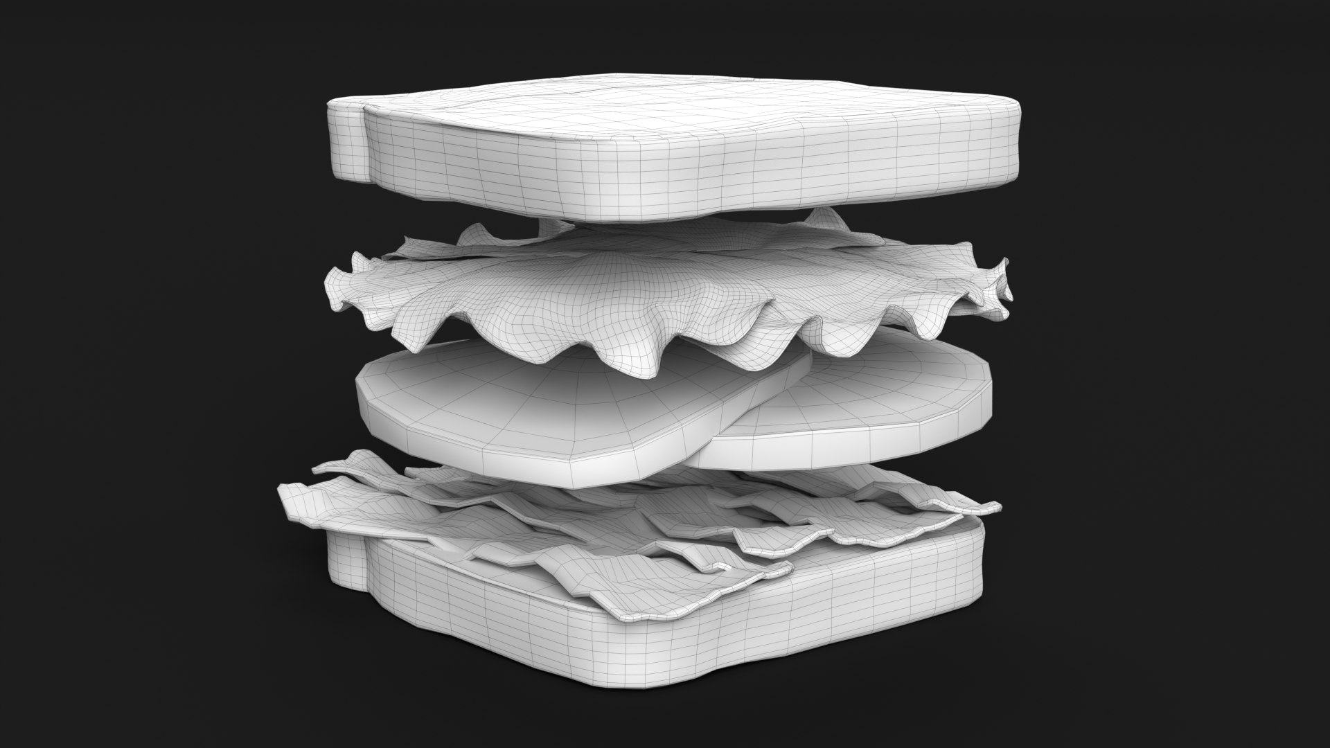 Blt Sandwich Model Turbosquid 2128616