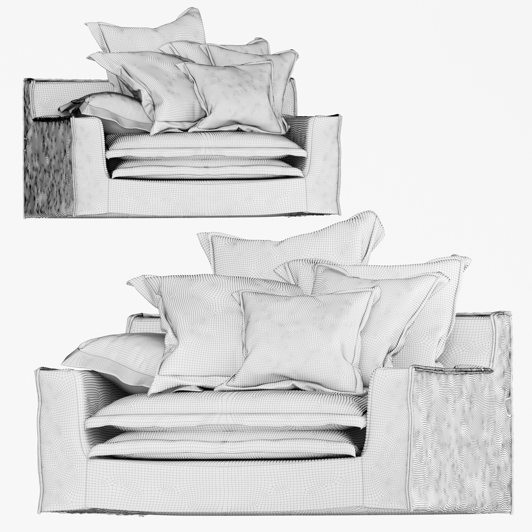 Sofa linen 3D model - TurboSquid 1673541