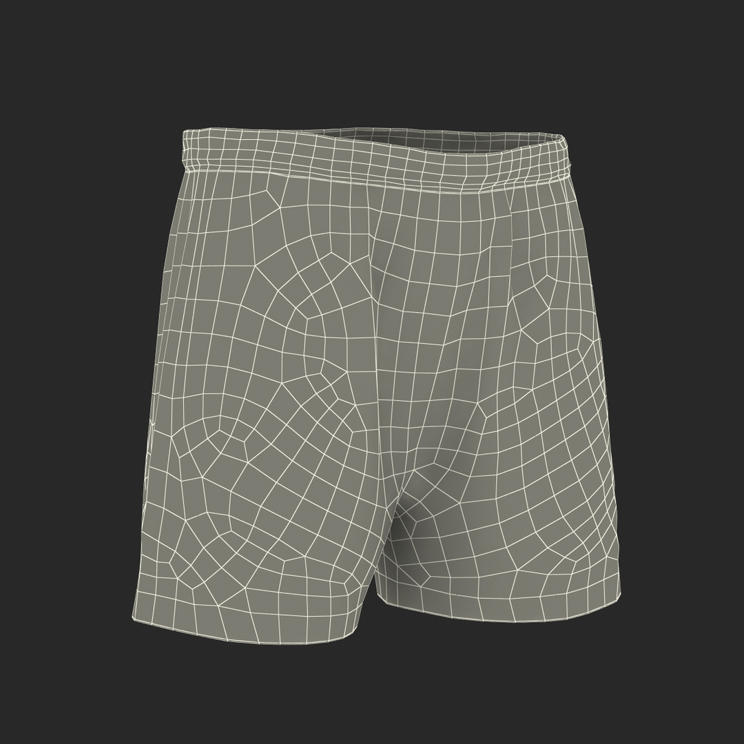 soccer shorts red c4d