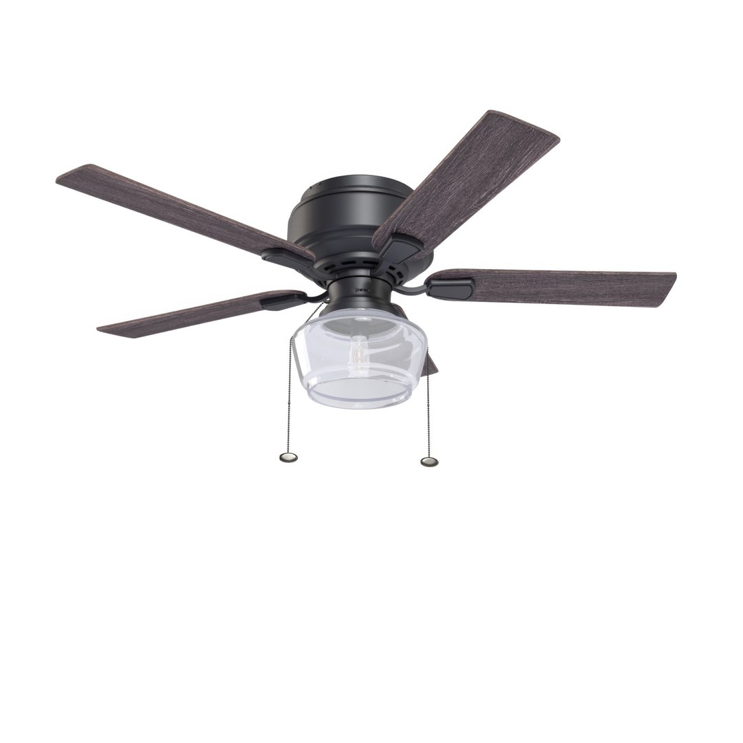 52 In Macenna Matte Black Pull Chain Ceiling Fan PBR 3D Model ...