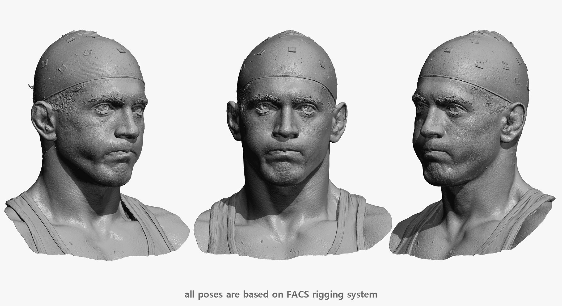 Mike Real Head Detailed Expressions 02 Set 11 RAW Scans Collection 3D ...