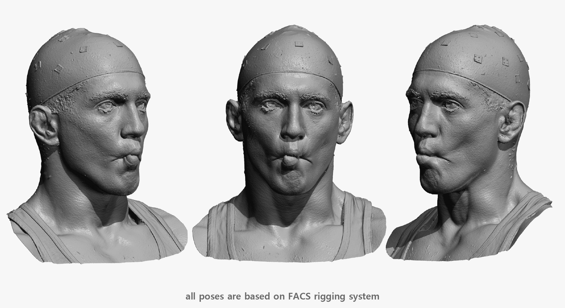Mike Real Head Detailed Expressions 02 Set 11 RAW Scans Collection 3D ...