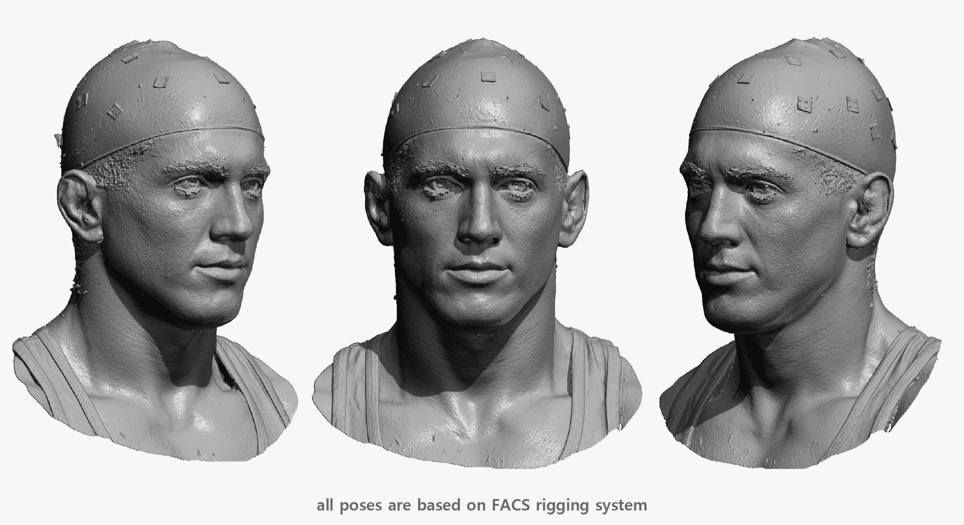 Mike Real Head Detailed Expressions 02 Set 11 RAW Scans Collection 3D ...