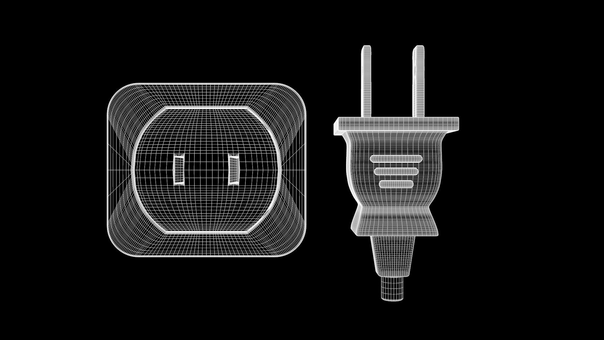 3D model Electrical Plug and Socket - Type A - TurboSquid 1867069