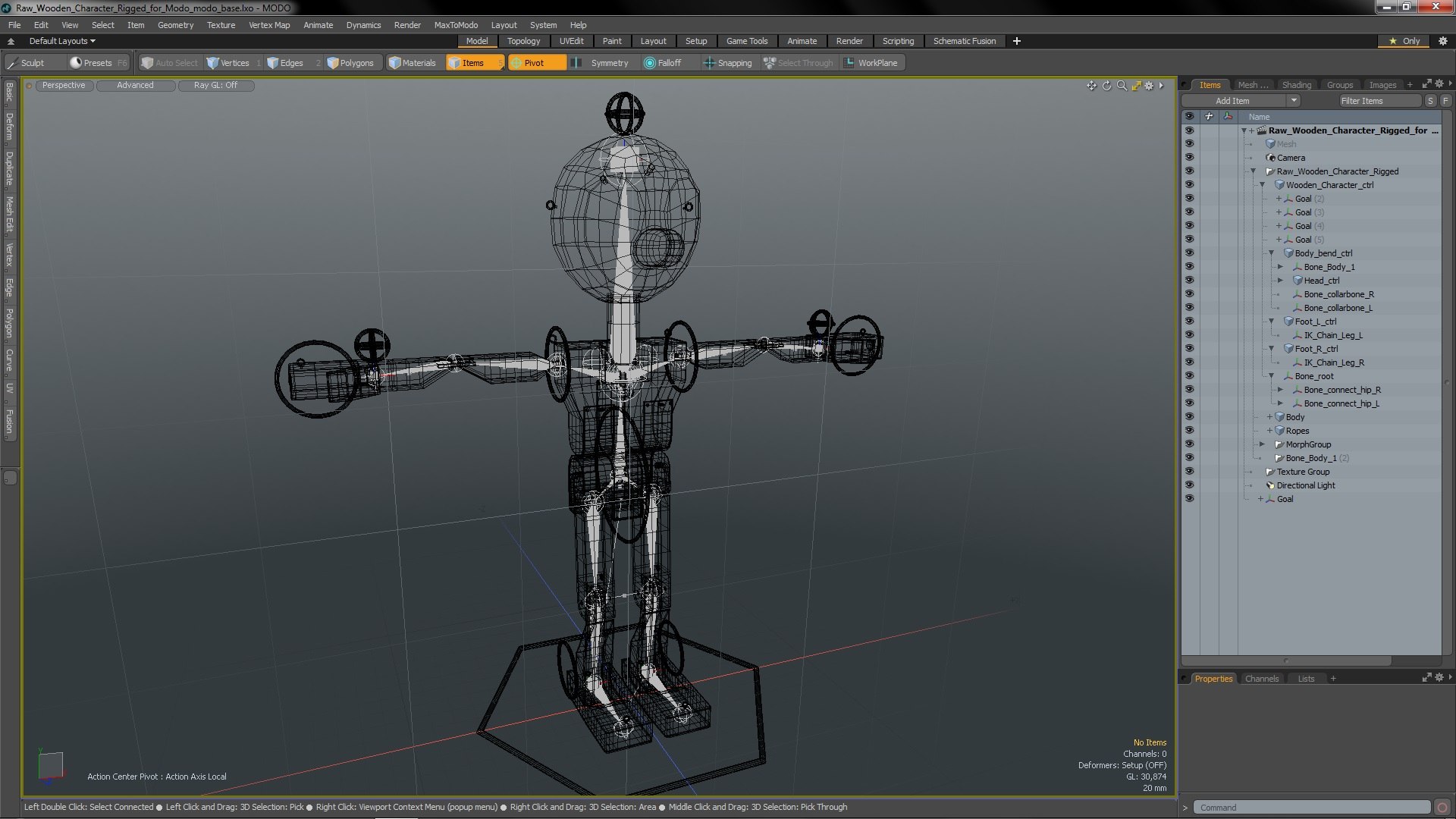 Raw Wooden Character Rigged for Modo 3D model - TurboSquid 2016329