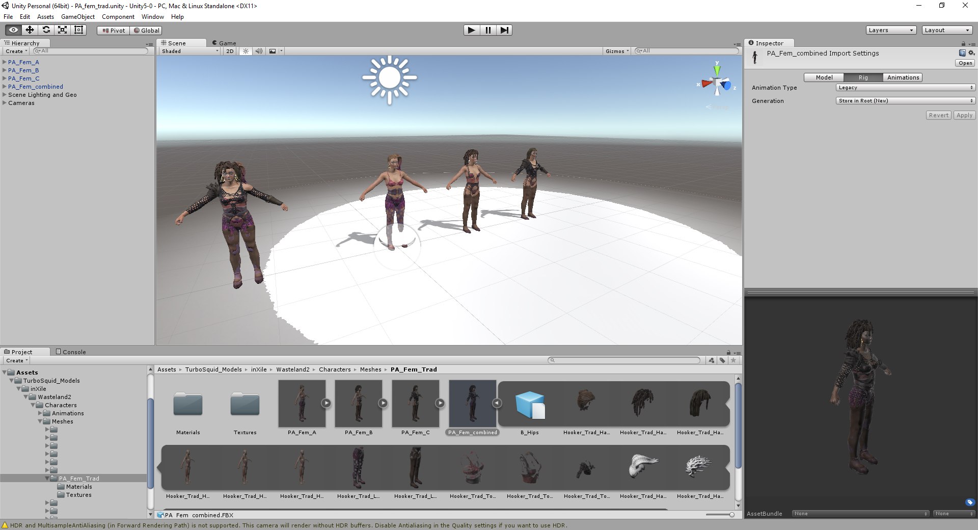 3d Post Apocalyptic Females