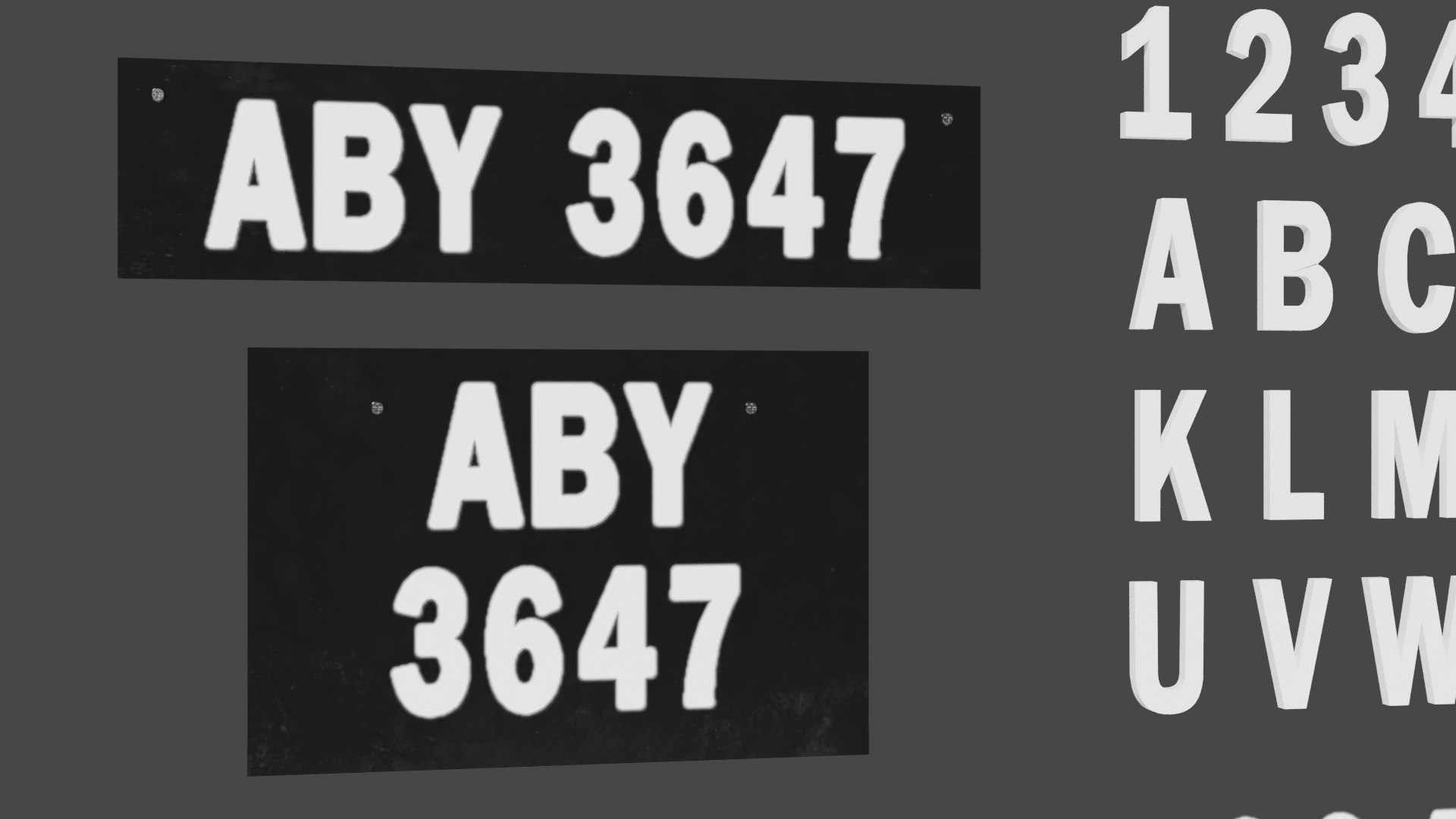 Free 3D Alphabet And Number With Car Plate Free Model - TurboSquid 2089667