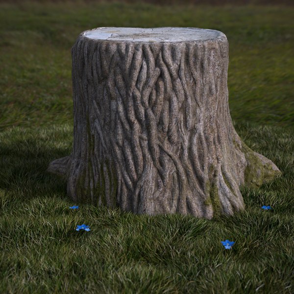 3d model realistic stump