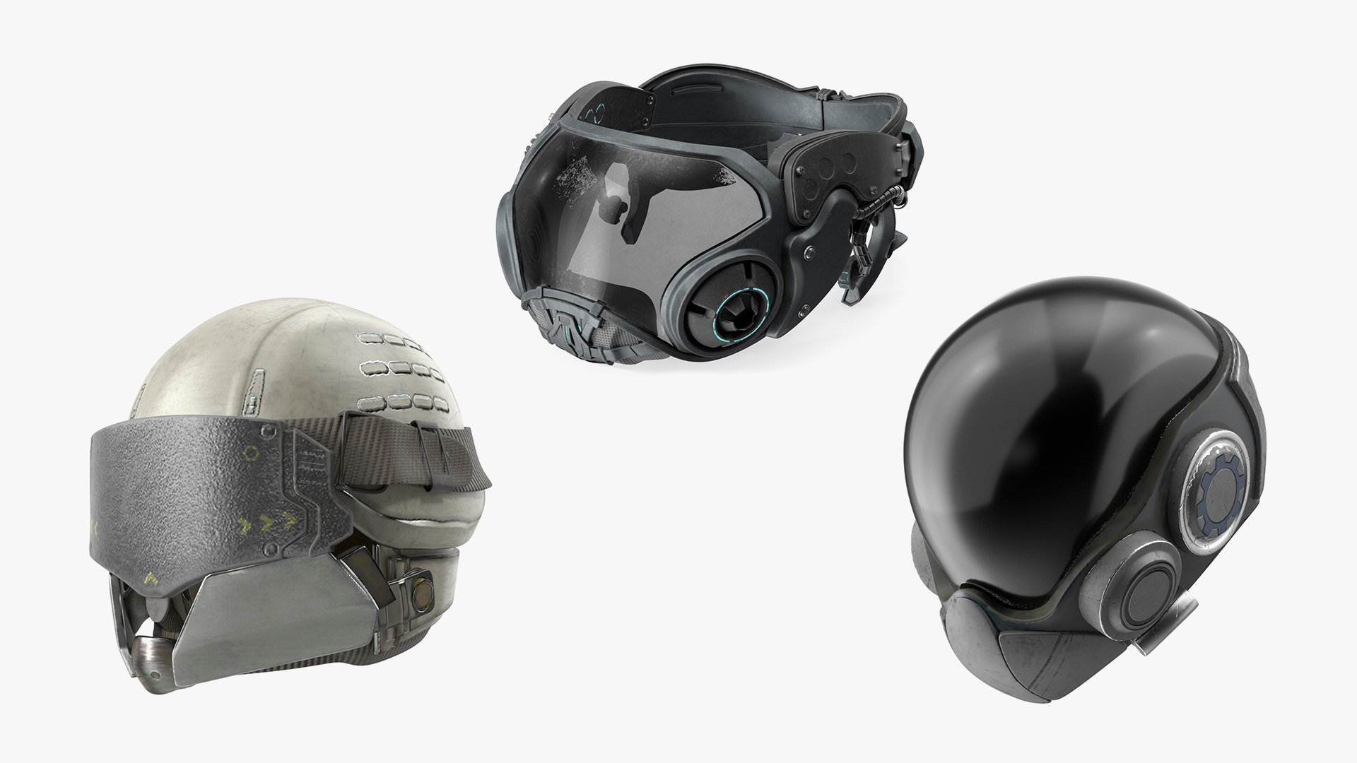 3D Sci-Fi Helmets Collection model - TurboSquid 2174292