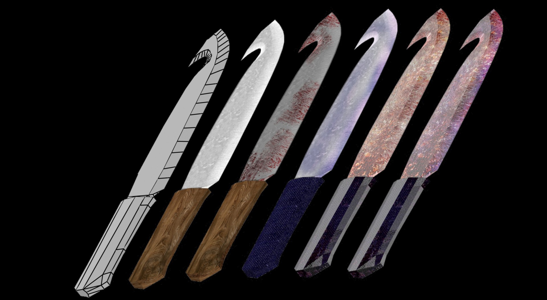 3D Low-poly Knife - TurboSquid 1168778
