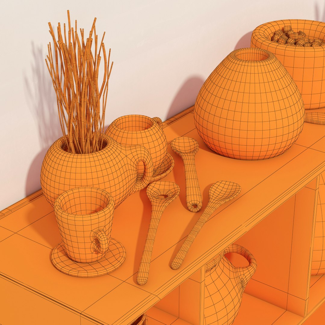 Dishes clay 3D model - TurboSquid 1599637