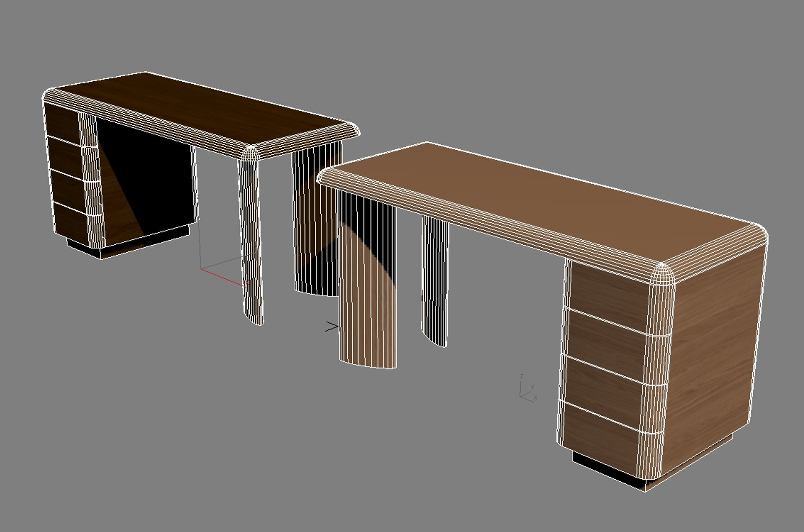3D McGuire furniture - Column desk model - TurboSquid 1742954