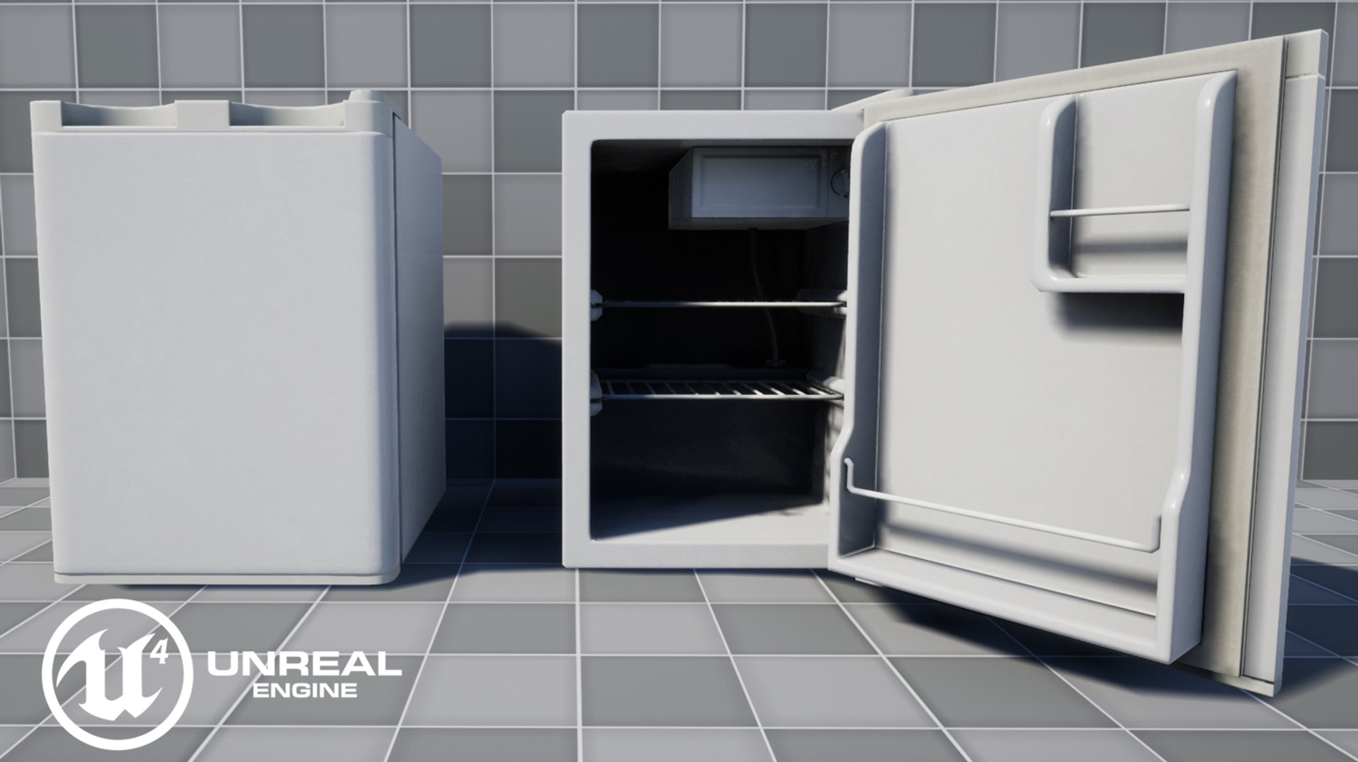 3D Mini Fridge Model - TurboSquid 1221614