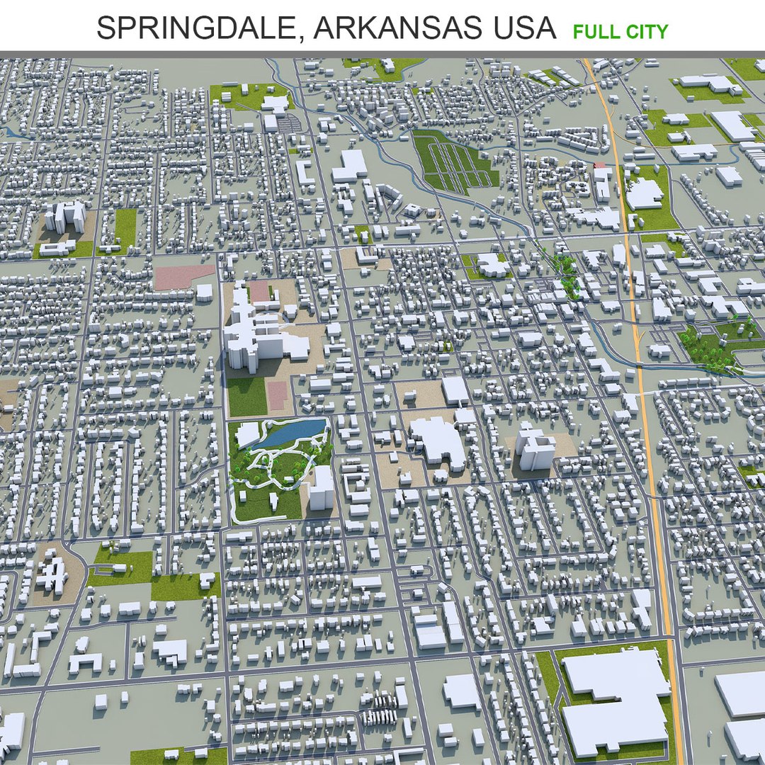 3D Model Springdale Arkansas USA - TurboSquid 1720835