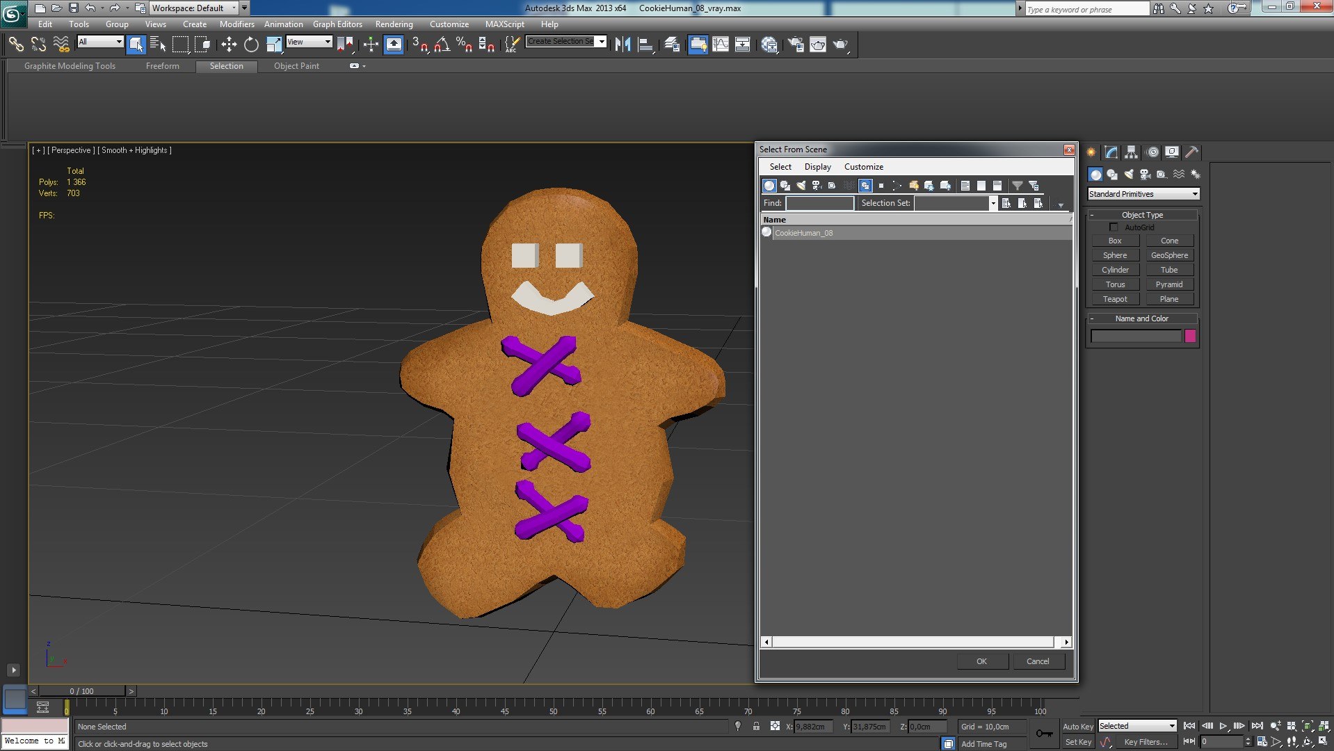 3d gingerbread cookie 08 model
