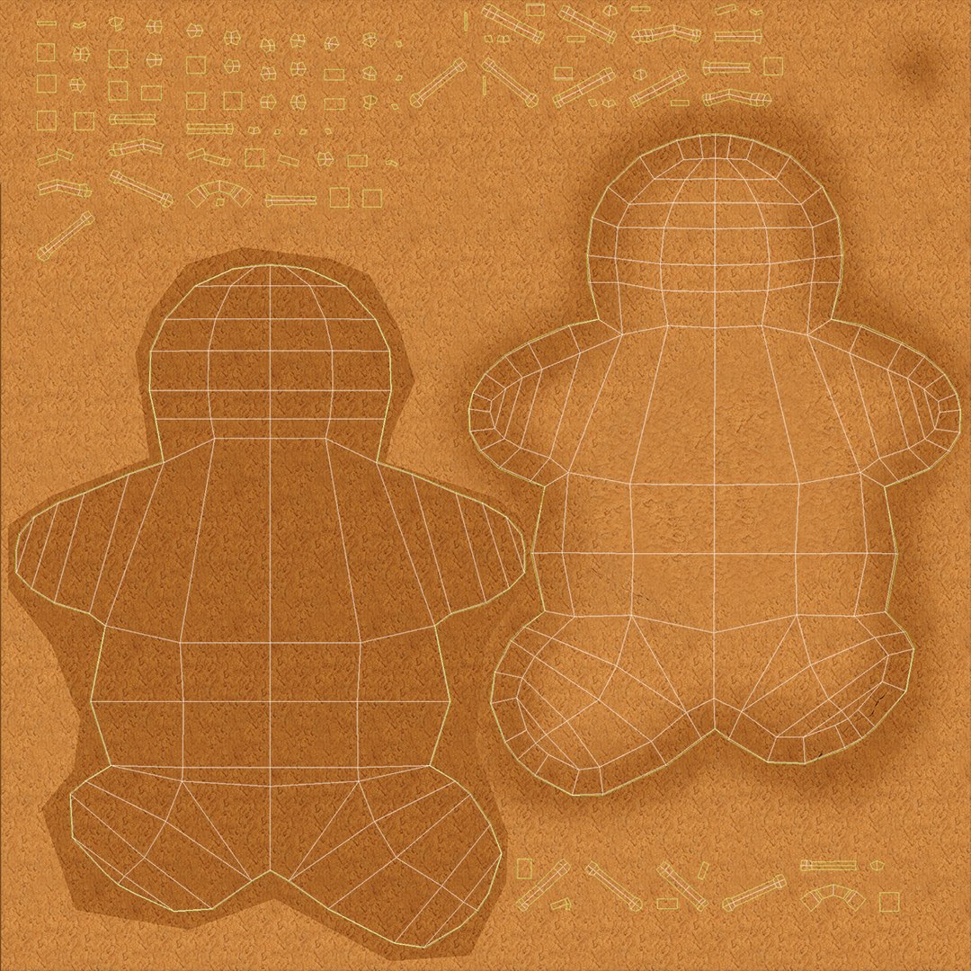 3d gingerbread cookie 08 model