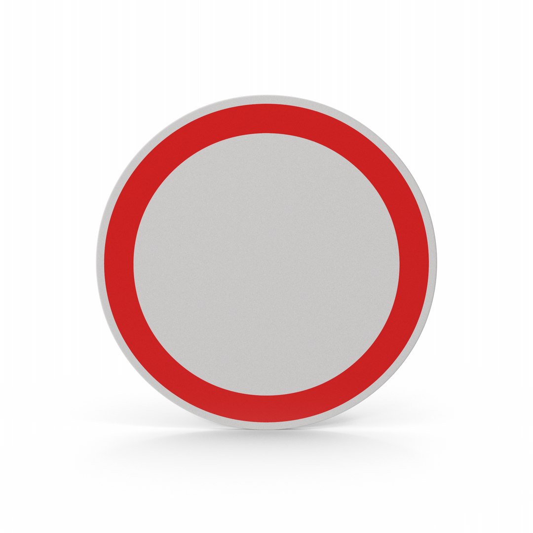 3D No Vehicles Road Sign Model - TurboSquid 2044189