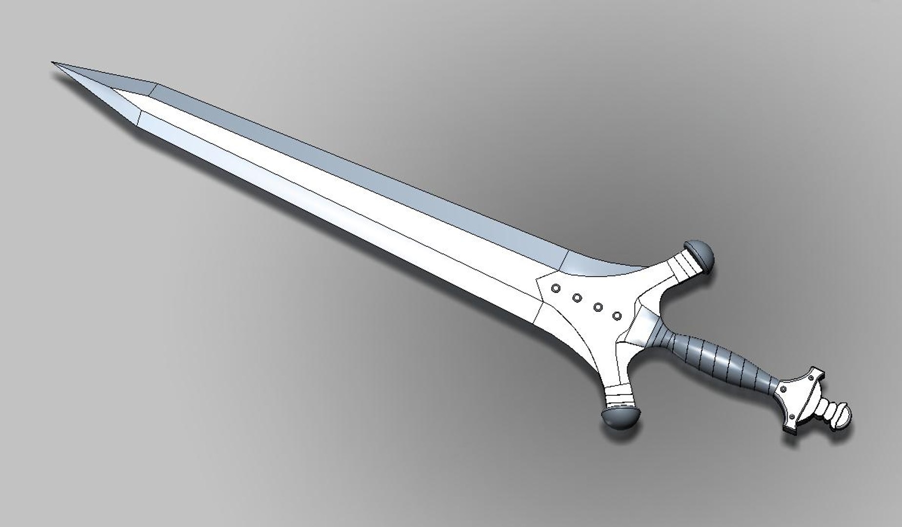 Sword Broad 3d Model