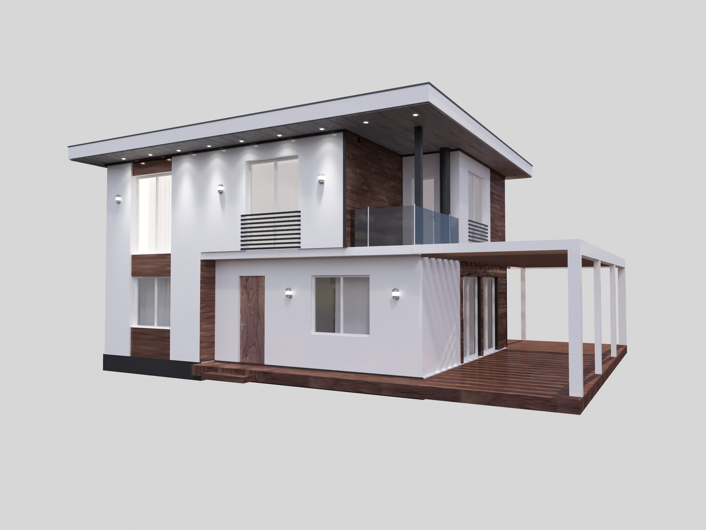 Two-storey House Modern 3D - TurboSquid 1352288