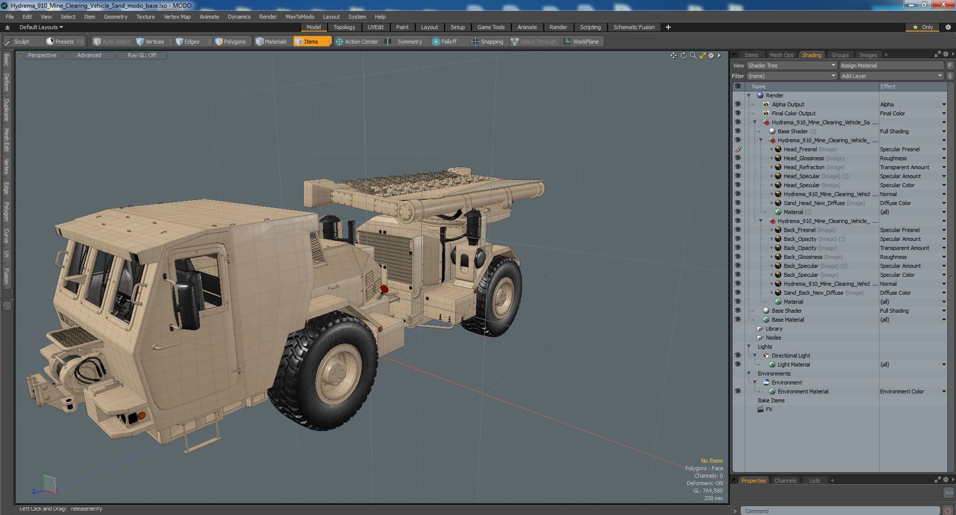 3D Hydrema 910 Mine Clearing Vehicle Sand - TurboSquid 2098319