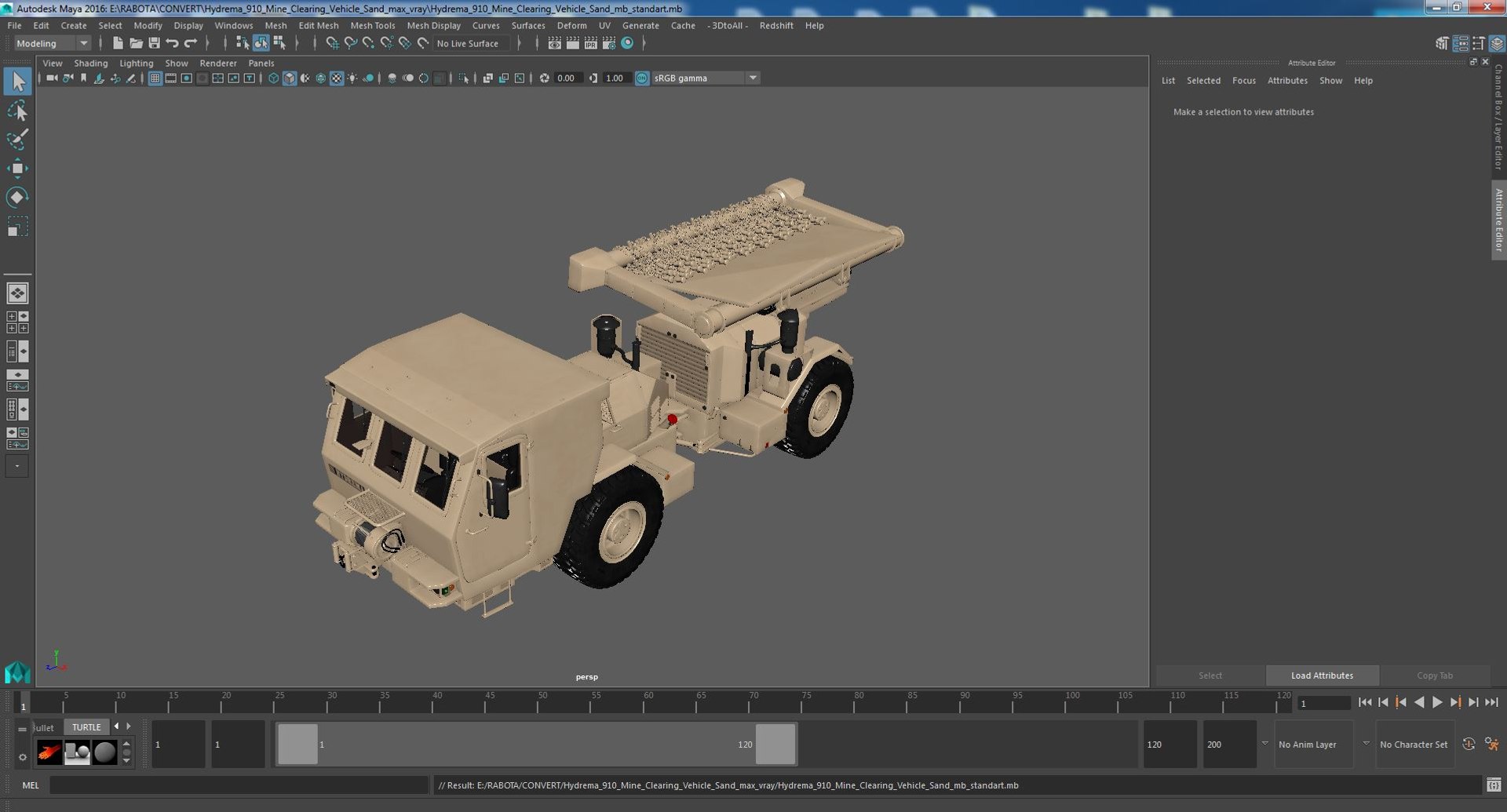 3D Hydrema 910 Mine Clearing Vehicle Sand - TurboSquid 2098319