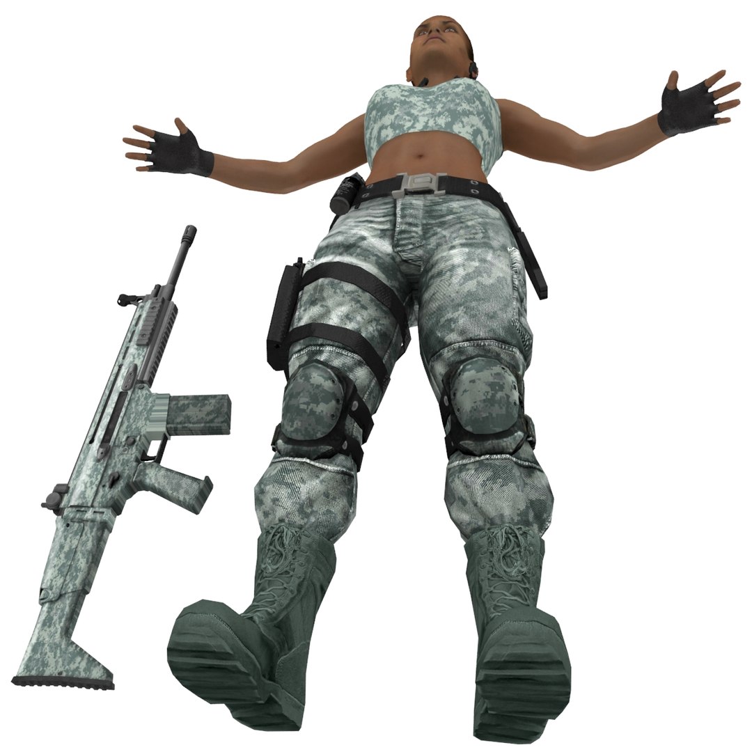 Female Mercenary 3D Model - TurboSquid 1322807