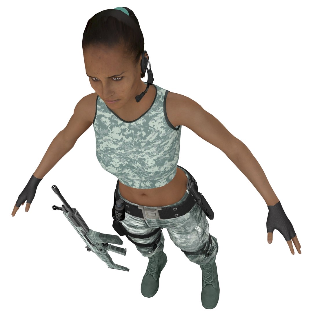 Female Mercenary 3D Model - TurboSquid 1322807