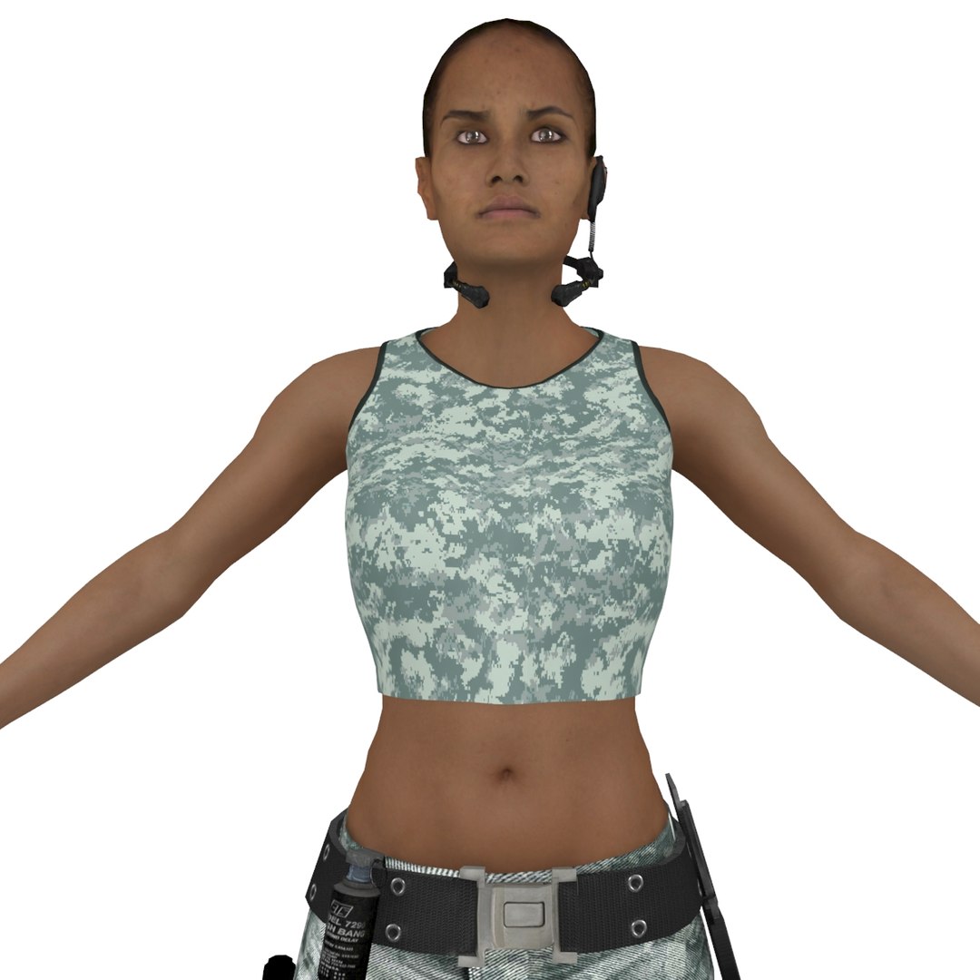 Female Mercenary 3D Model - TurboSquid 1322807