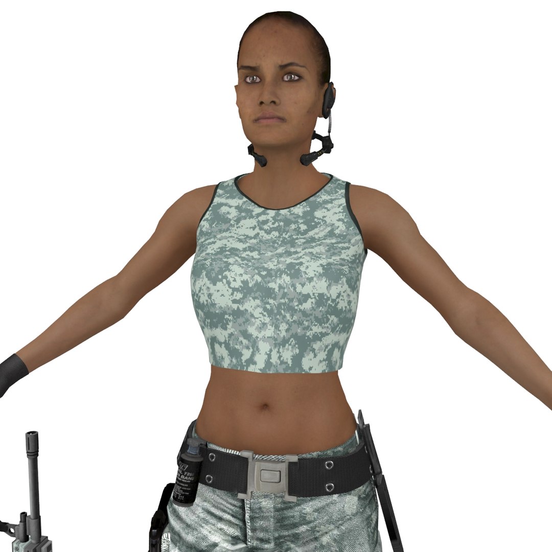Female Mercenary 3D Model - TurboSquid 1322807
