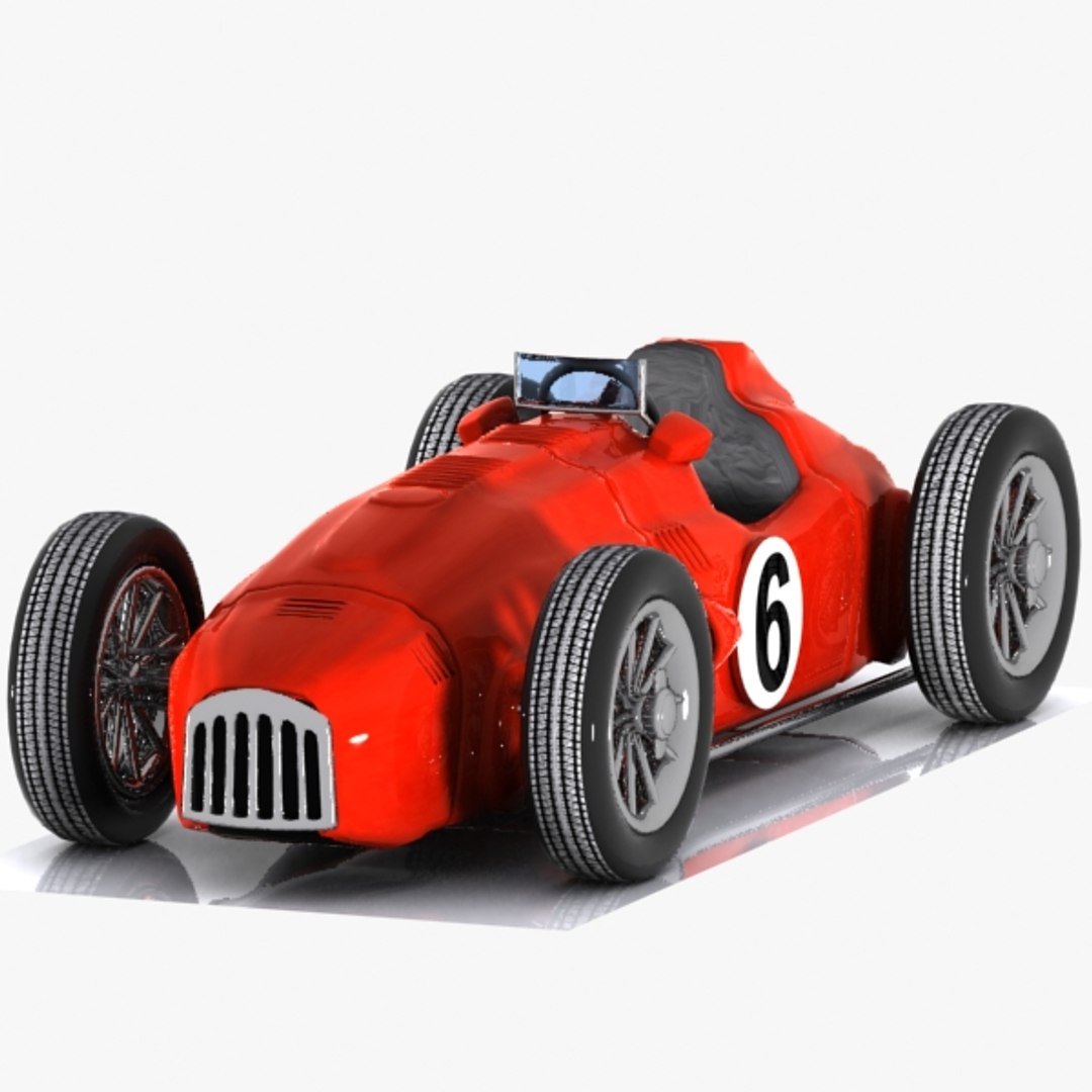 3d Cartoon Vintage Racing Model