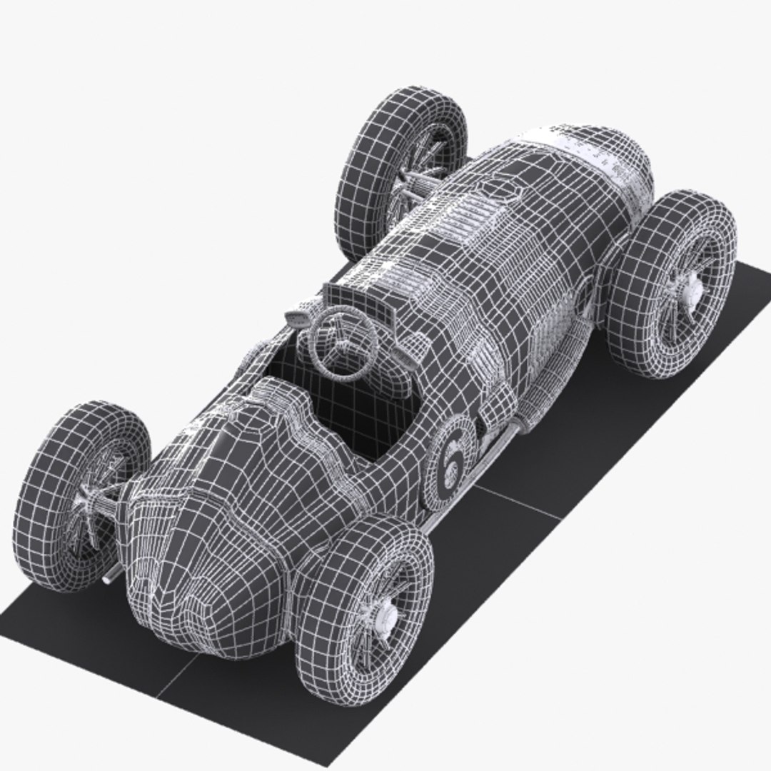 3d Cartoon Vintage Racing Model