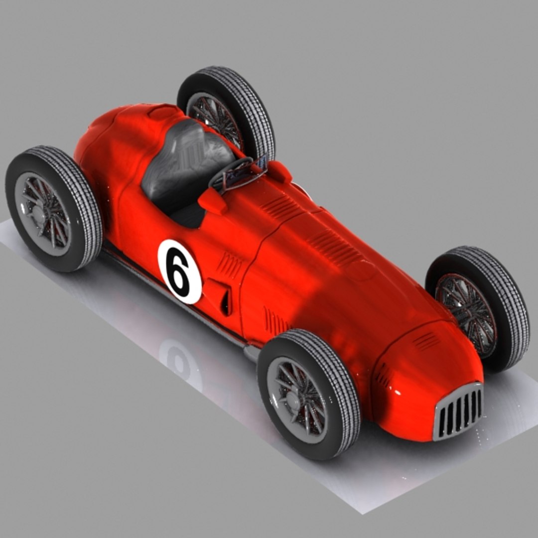 3d Cartoon Vintage Racing Model
