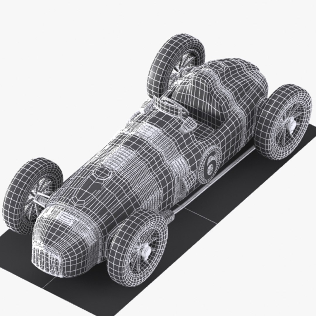 3d Cartoon Vintage Racing Model