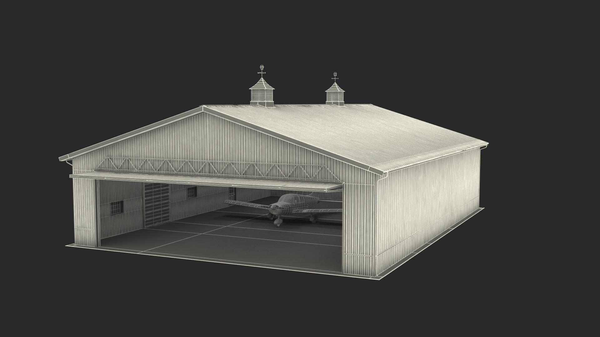 Airplane Aircraft Hangar Rigged Model - TurboSquid 2285142
