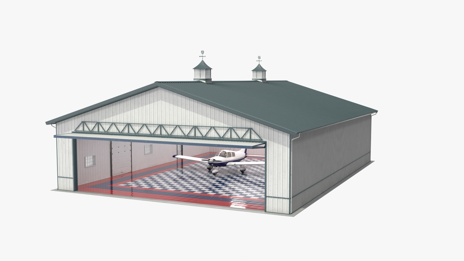 Airplane Aircraft Hangar Rigged Model - TurboSquid 2285142