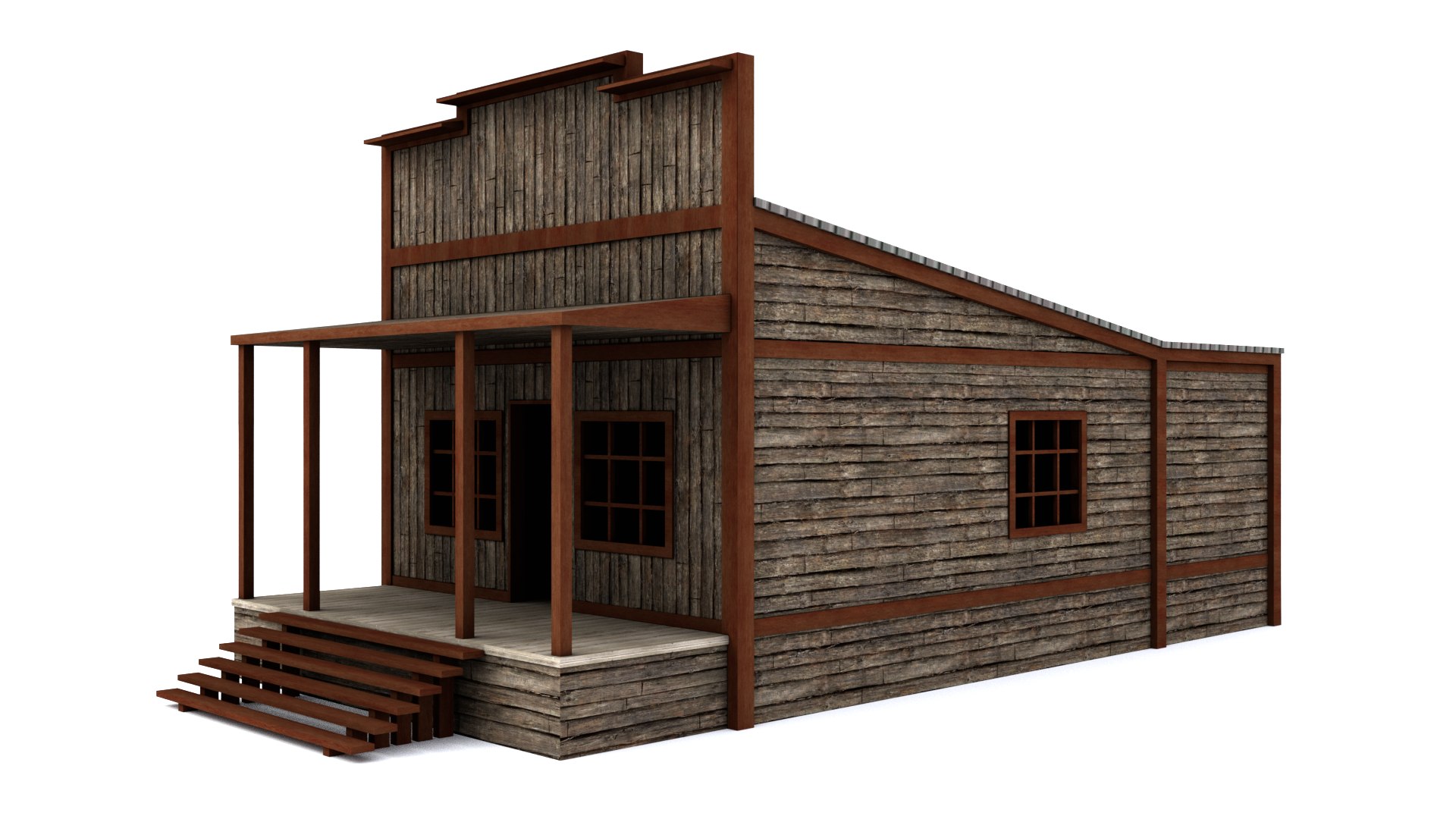 Western General Store 3D Model - TurboSquid 1429566